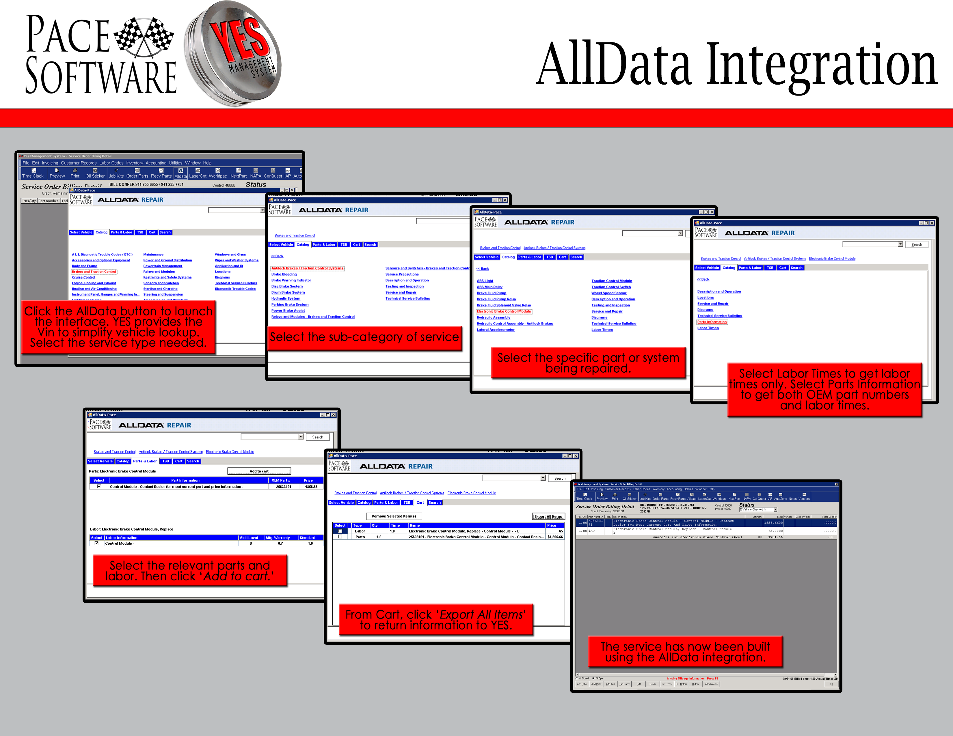 AllData Integration with YES Management System